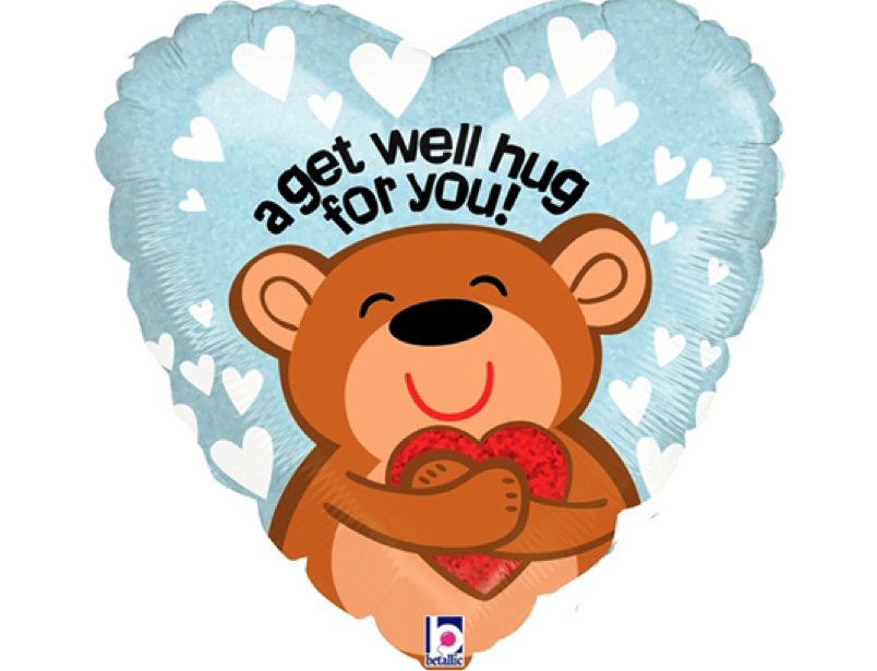 a get well hug for you - Ballon per Post